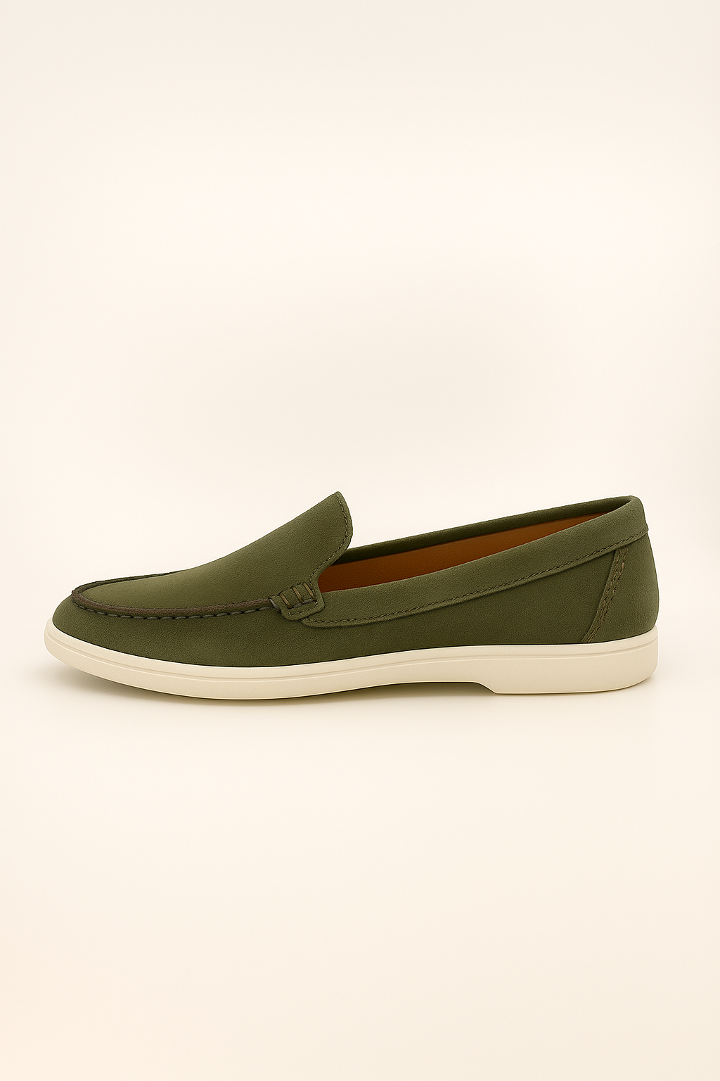 IVAR® Olive Green Suede Loafers